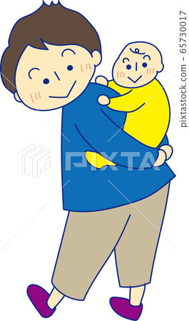 Piggyback baby - Stock Illustration [65730017] - PIXTA