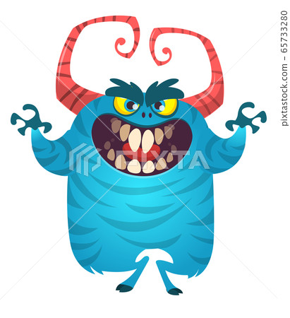 Funny cartoon monster. Vector Halloween -插圖素材 [65733280] - PIXTA圖庫