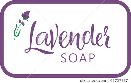 Lavender soap - label, logotype for cosmetic... - Stock Illustration ...