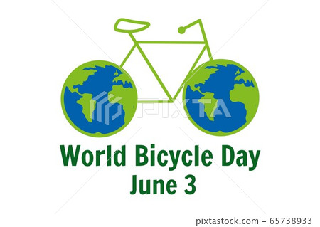 World Bicycle Day. June 3. Holiday concept.... - Stock Illustration ...