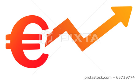 Euro sign and rising arrow - Stock Illustration [65739774] - PIXTA