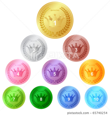 Crown ranking set - Stock Illustration [65740254] - PIXTA