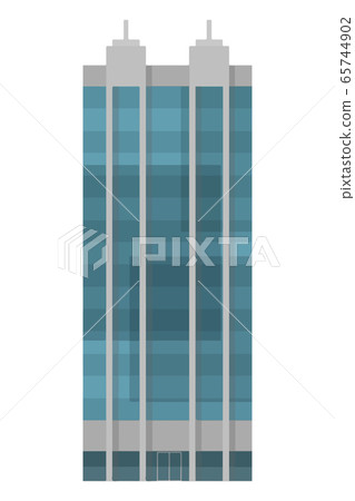 Vector illustration of glass office building - Stock Illustration ...