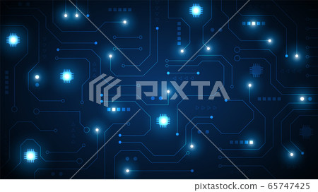 hi-tech digital data connection system - Stock Illustration [65747425 ...