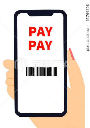 Smartphone Pay Pay Bar Code - Stock Illustration [65764308] - PIXTA