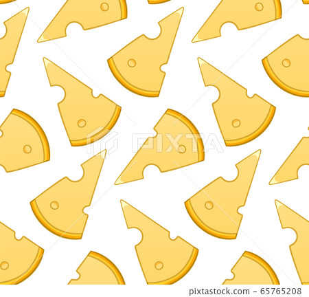 Cheese seamless pattern on white background - Stock Illustration ...