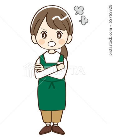 Woman, clerk, get angry - Stock Illustration [65765929] - PIXTA