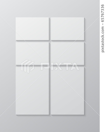 Vector empty collage six frames, images photo - Stock Illustration ...