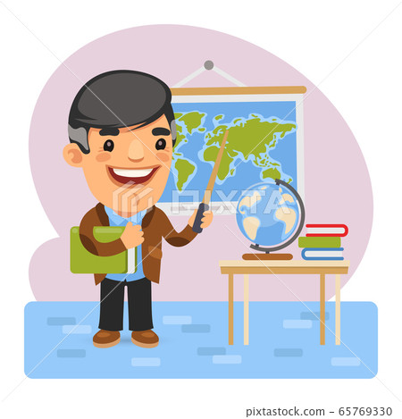 Cartoon Geography Teacher - Stock Illustration [65769330] - PIXTA