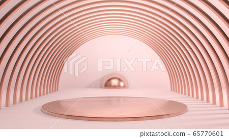 GOlden round stage, pedestal or podium in... - Stock Illustration ...