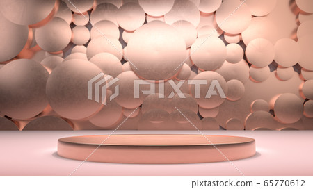 Beatiful golden round stage, pedestal or podium... - Stock Illustration ...