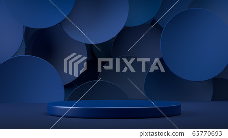3D render of blue round stage, podium or... - Stock Illustration ...