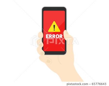 Illustration of a smartphone with an error... - Stock Illustration ...