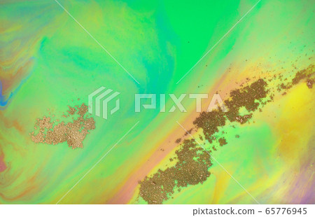 Golden dust and green background. Sparkling... - Stock Illustration ...