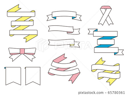 Pastel ribbon set - Stock Illustration [65780361] - PIXTA
