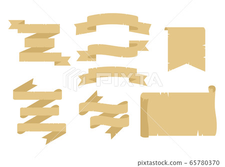 Ripped paper-like ribbon set - Stock Illustration [65780370] - PIXTA