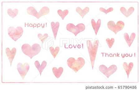 A set of hearts with different shapes Pastel... - Stock Illustration ...