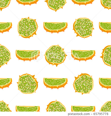 Illustration on theme big colored seamless kiwano - Stock Illustration ...