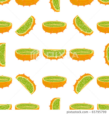 Illustration on theme big colored seamless kiwano-插圖素材 [65795799] - PIXTA圖庫