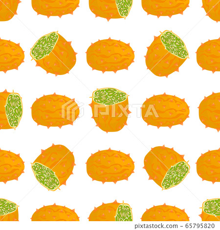 Illustration on theme big colored seamless kiwano - Stock Illustration ...