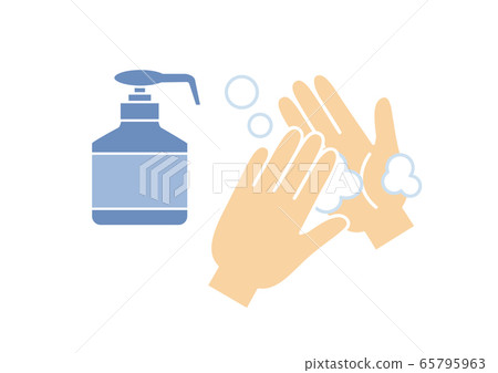 Help with hand disinfection-Prevent... - Stock Illustration [65795963 ...