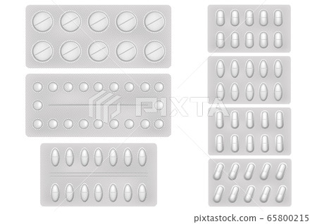 Medical tablets of various forms. - Stock Illustration [65800215] - PIXTA