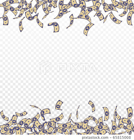 Chinese yuan notes falling. Small CNY bills on tra - Stock Illustration ...