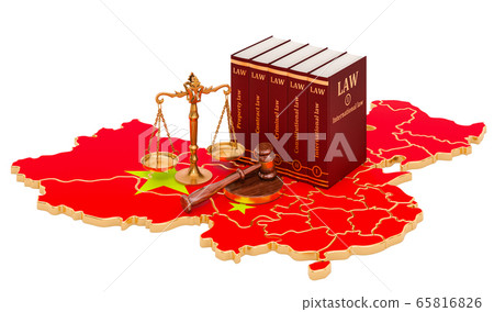 Law and justice in China concept, 3D rendering - Stock Illustration ...