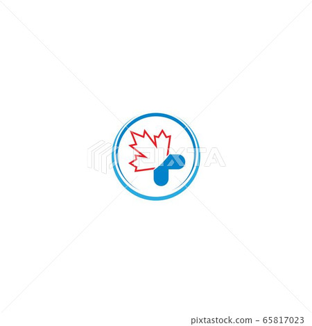 Maple leaf medical pharmacy logo icon - Stock Illustration [65817023 ...