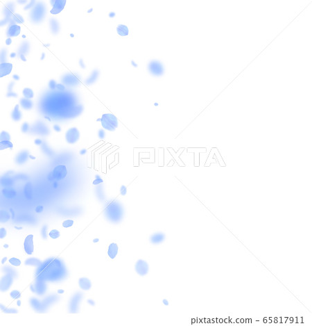 Dark blue flower petals falling down. Amusing roma - Stock Illustration ...