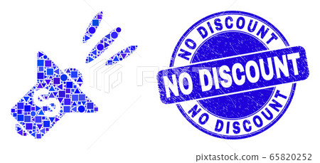 Blue Distress No Discount Seal and Banking... - Stock Illustration ...