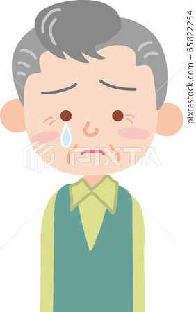 Grandpa crying - Stock Illustration [65822254] - PIXTA