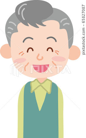 Smiley grandpa - Stock Illustration [65827087] - PIXTA