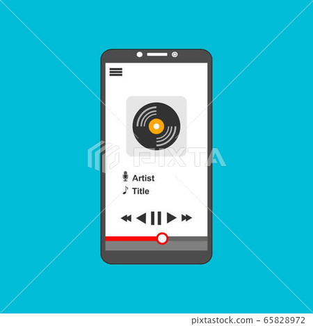 modern minimalistic media player user interface - Stock Illustration ...
