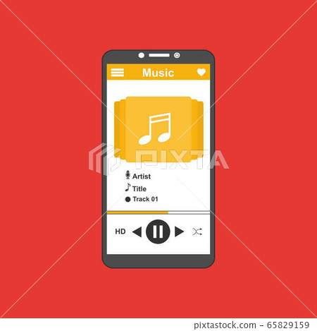 modern minimalistic media player user interface - Stock Illustration ...