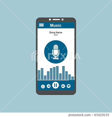 Music modern app user interface design for website - Stock Illustration ...