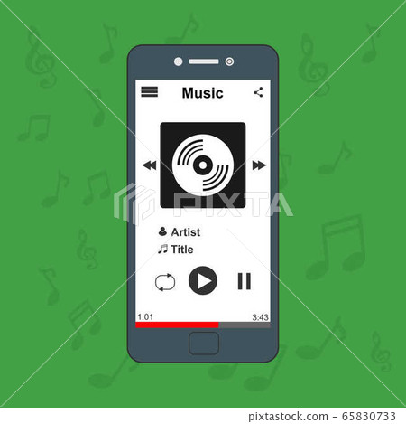 modern minimalistic media player user interface - Stock Illustration ...