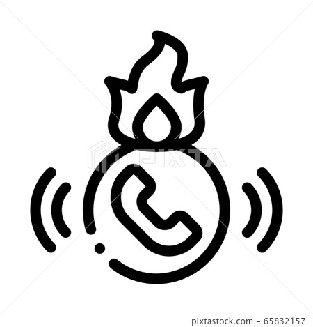 help hotline icon vector outline illustration - Stock Illustration ...