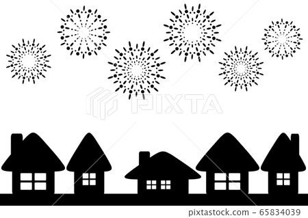 House background rectangle fireworks monotone - Stock Illustration ...