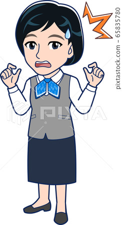 Female clerk _ whole body - Stock Illustration [65835780] - PIXTA