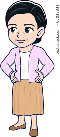 Pretty aunt _ whole body - Stock Illustration [65835931] - PIXTA