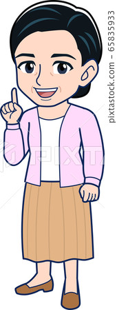 Pretty aunt _ whole body - Stock Illustration [65835933] - PIXTA