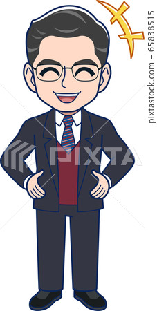 Male mid-level employee _ whole body - Stock Illustration [65838515 ...