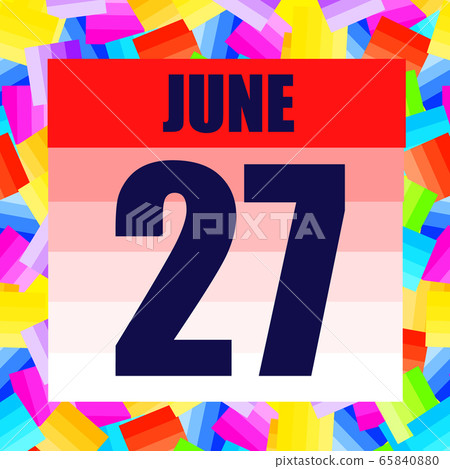 June 27 icon. For planning important day.... - Stock Illustration ...