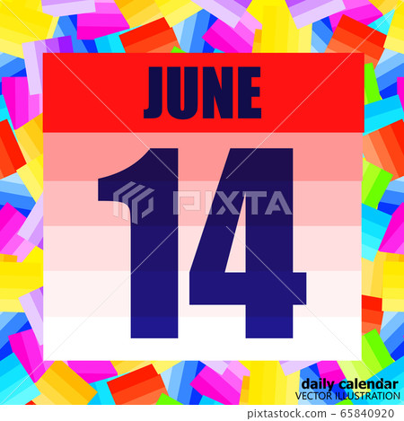 June 14 icon. For planning important day.... - Stock Illustration ...