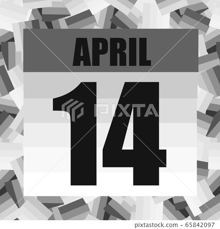 April 14 icon. For planning important day.... - Stock Illustration ...