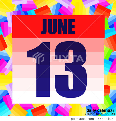 June 13 icon. For planning important day.... - Stock Illustration ...
