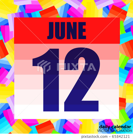 June 12 icon. For planning important day.... - Stock Illustration ...