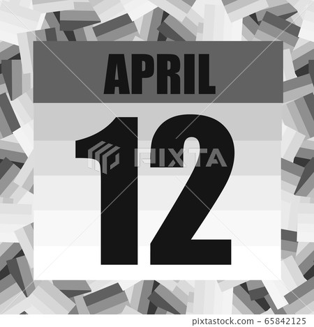 April 12 icon. For planning important day.... - Stock Illustration ...
