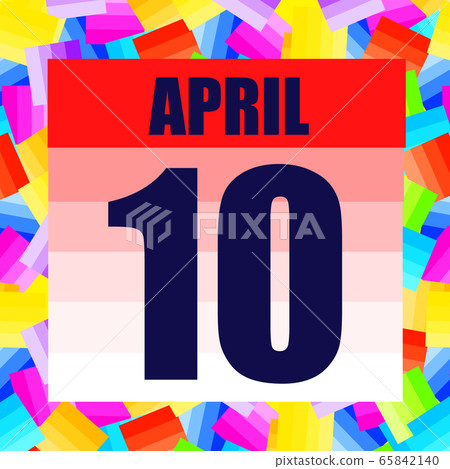 April 10 icon. For planning important day.... - Stock Illustration ...